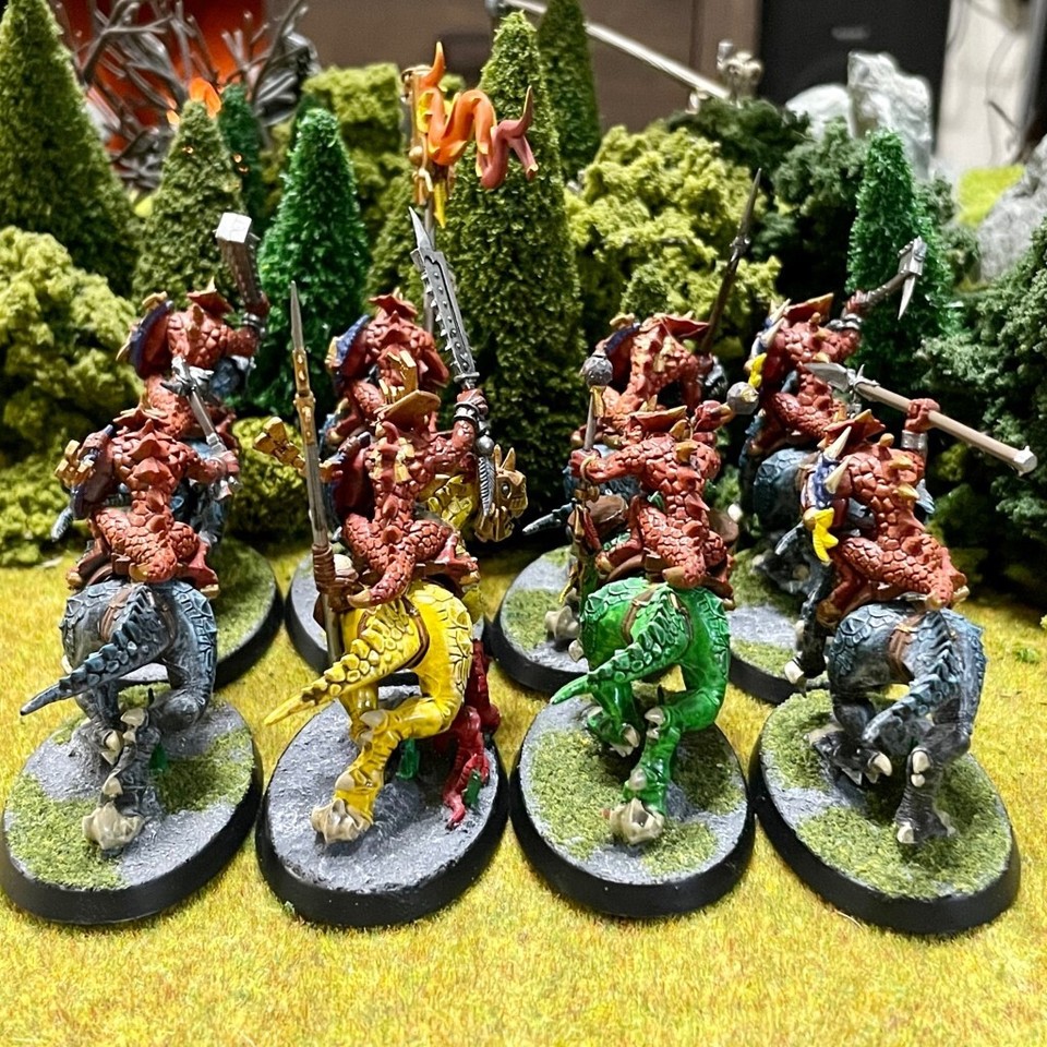 Seraphon Saurus Knights 8 Painted Miniatures Lizardmen | eBay