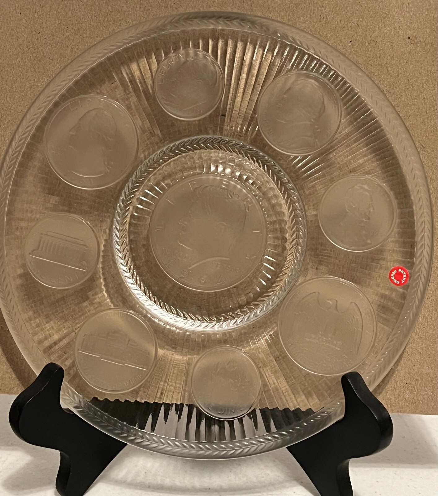 Imperial Glass Corporation Crystal Coins Plate 1964 Series In Original ...