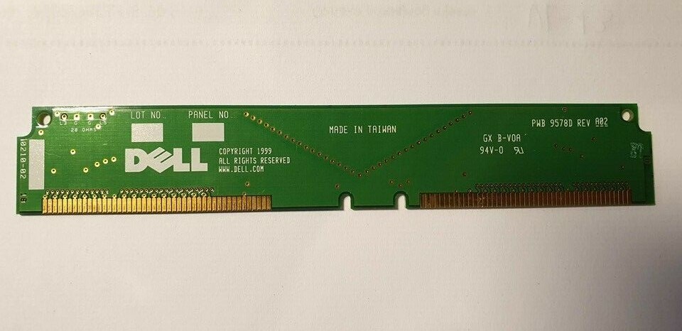 Rambus Crimm Rdram Spacer Continuity Blank Terminator Memory Module C ...