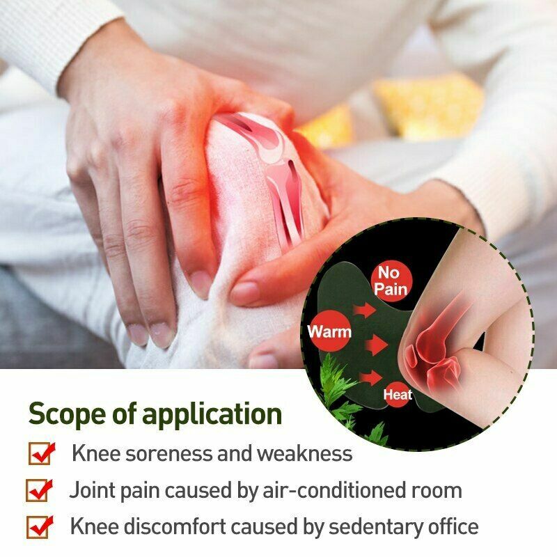 Natural Knee Pain Patch, Flex Knee Pain Patch, Wormwood Heat Patches | eBay