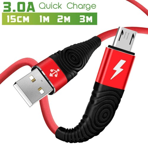 HeavyDuty Micro USB Charging Cable Braided Fast Phone Charger Long Lead ...