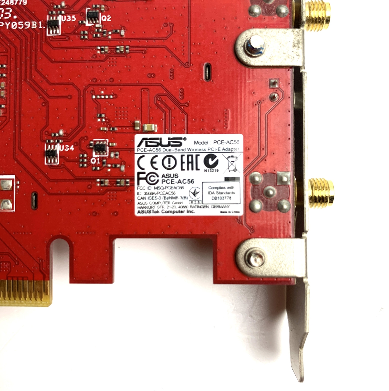 ASUS PCE-AC56 Dualband Wireless-AC1300 PCIe Adapter 5G/867Mbps ohne ...