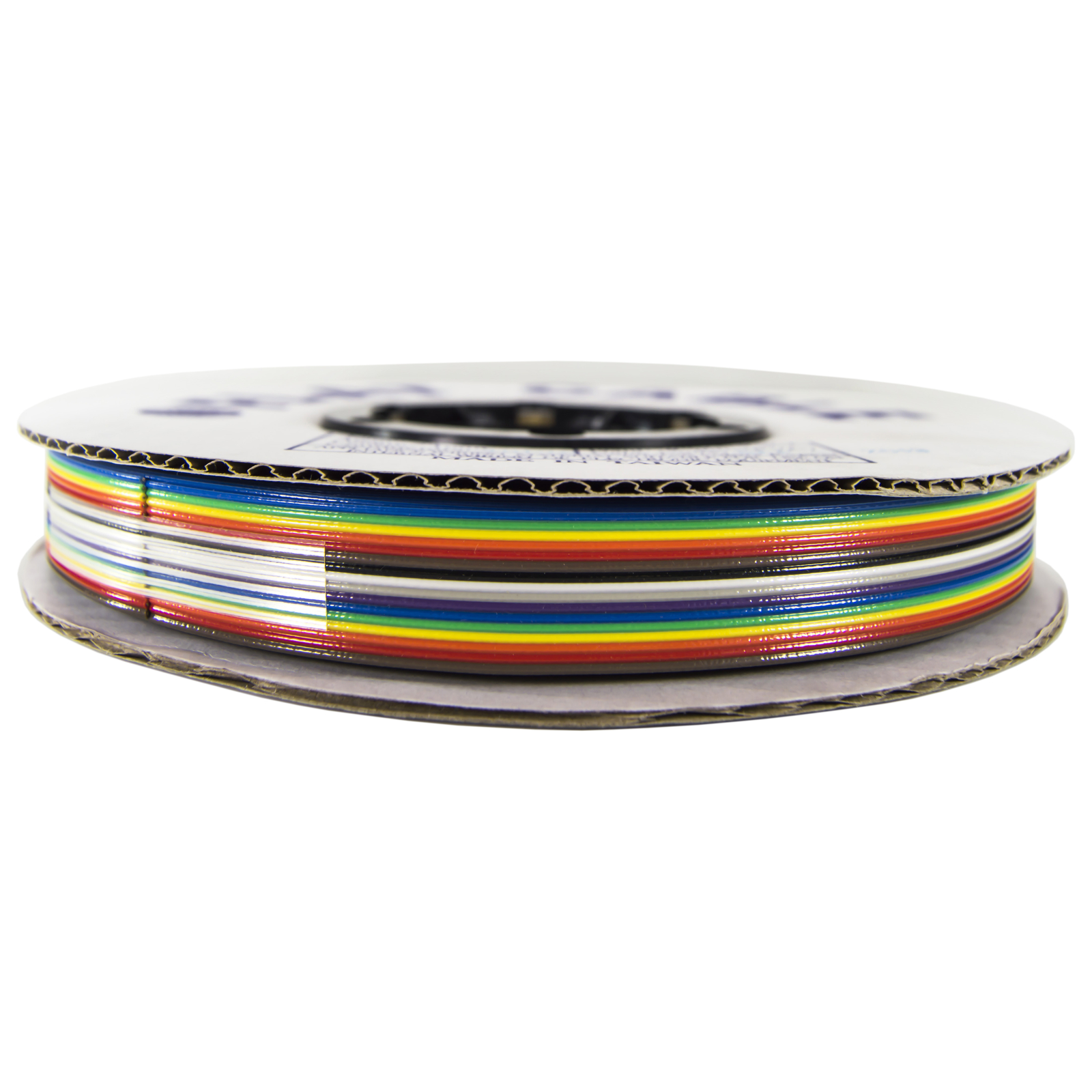 100 Foot Rainbow Ribbon Cable, 16 Conductors, Standard 10 Color Repeat ...