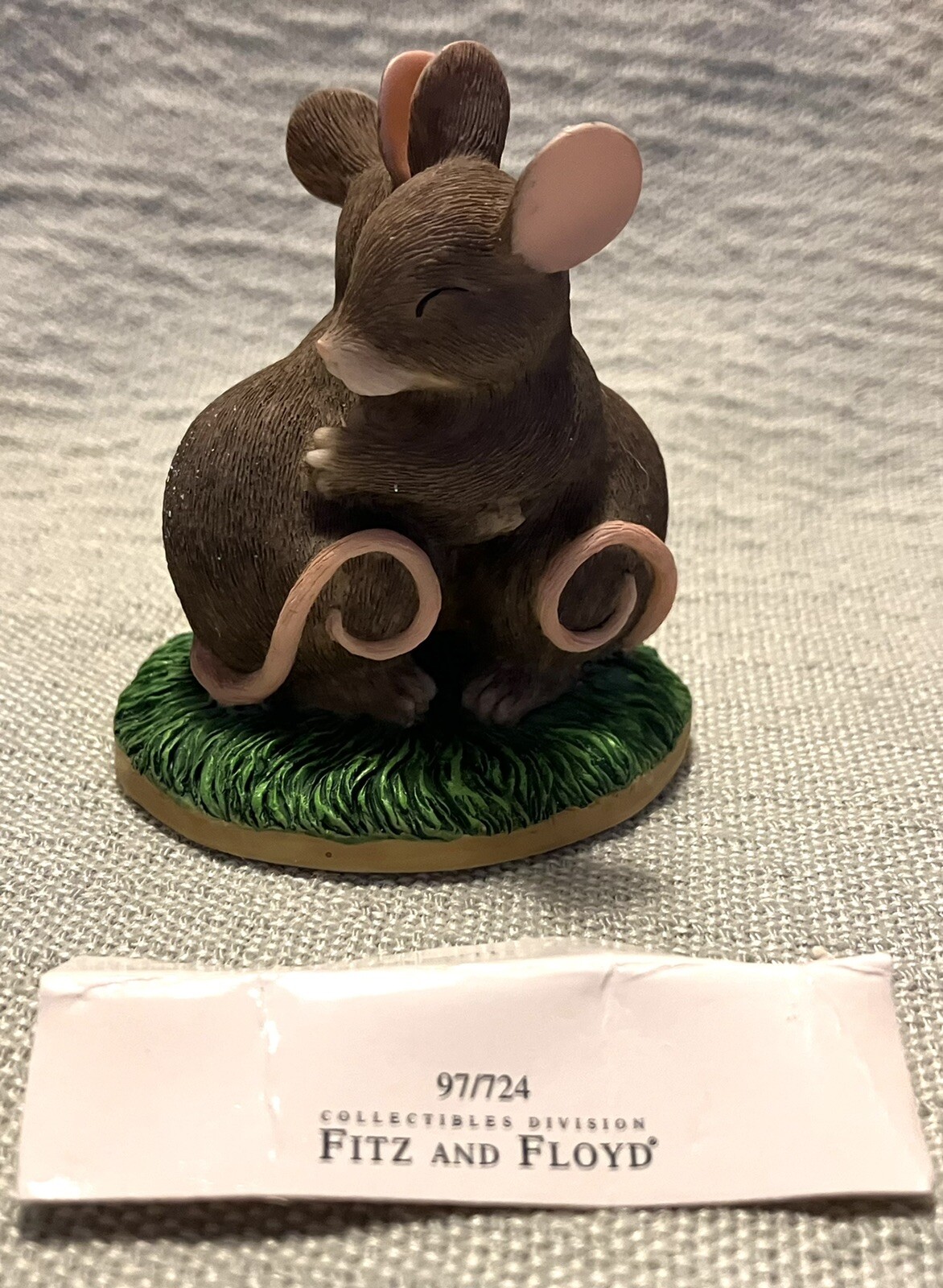 Fitz and Floyd “I Love You” Mice Figurine 97/724 Mice Cuddling Hugging ...