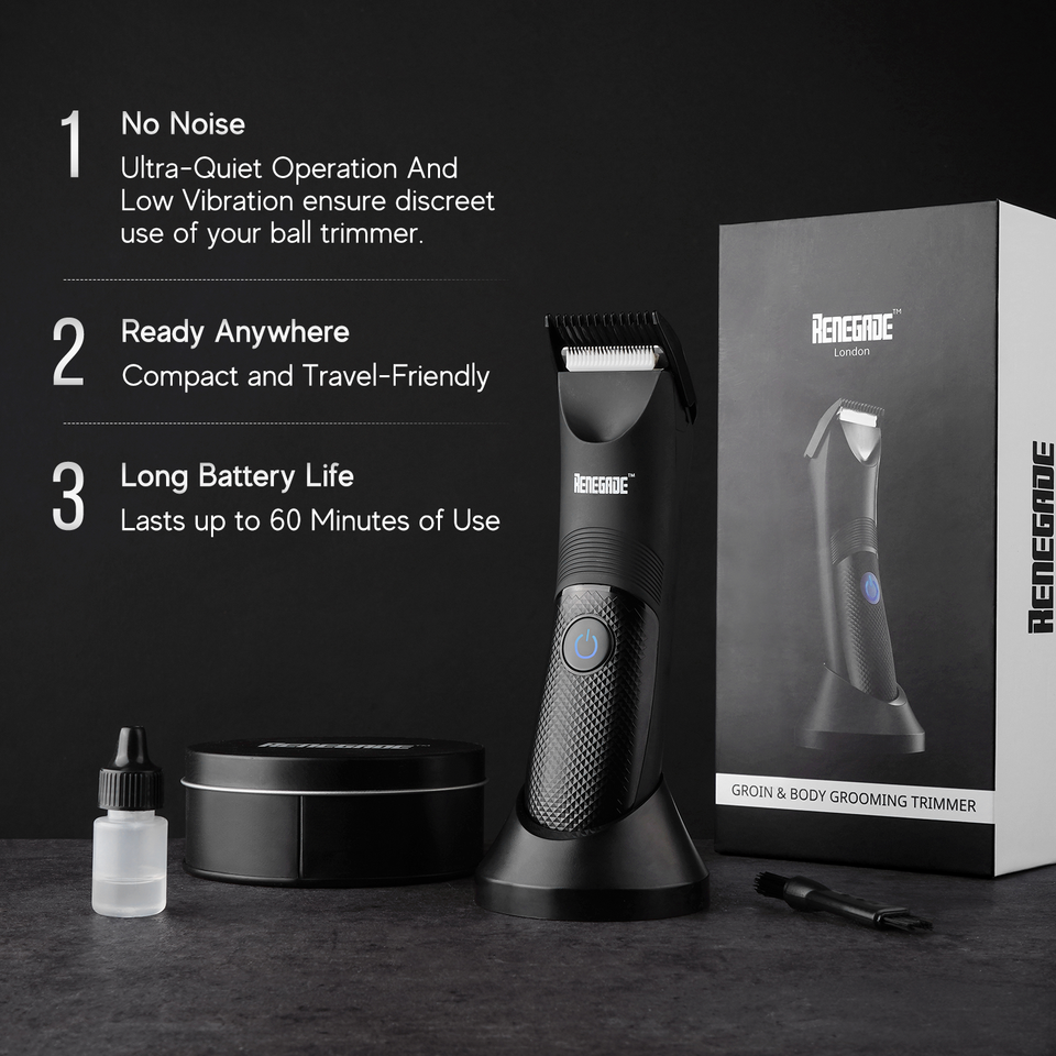 Ball Trimmer for Men Manscape Pubic Hair Waterproof Electric Groin Body ...