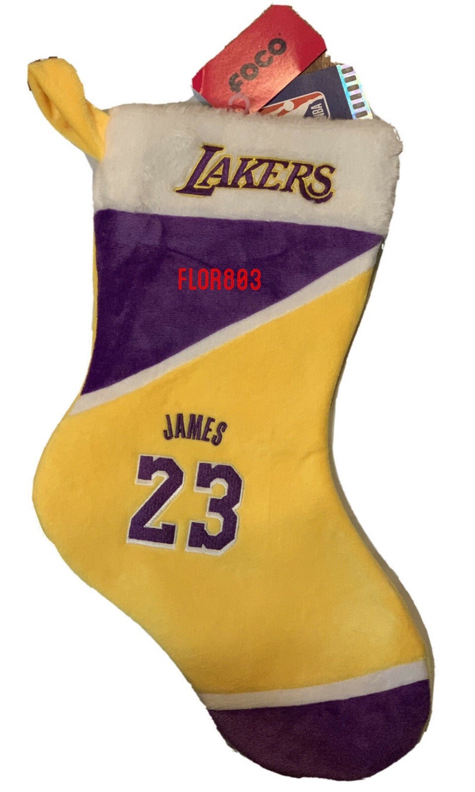 NBA Los Angeles Lakers Lebron James #23 Holiday Christmas Stocking | eBay