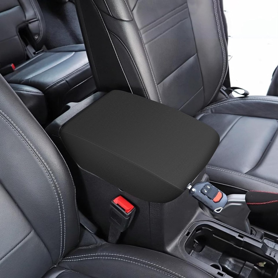 For 2018-24 Jeep Wrangler JL JLU PU Leather Center Console Armrest Lid ...