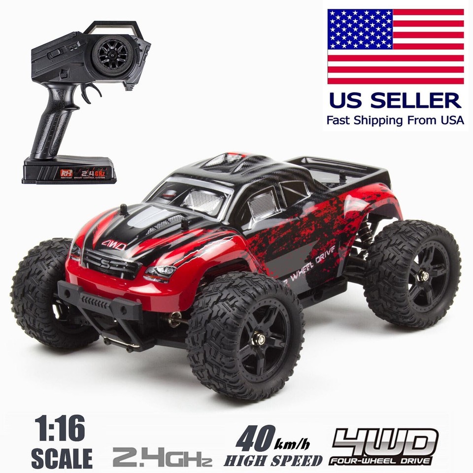 REMO 1:16 Remote Control 4WD Off Road RC Car Monster Truck 40km/h High ...