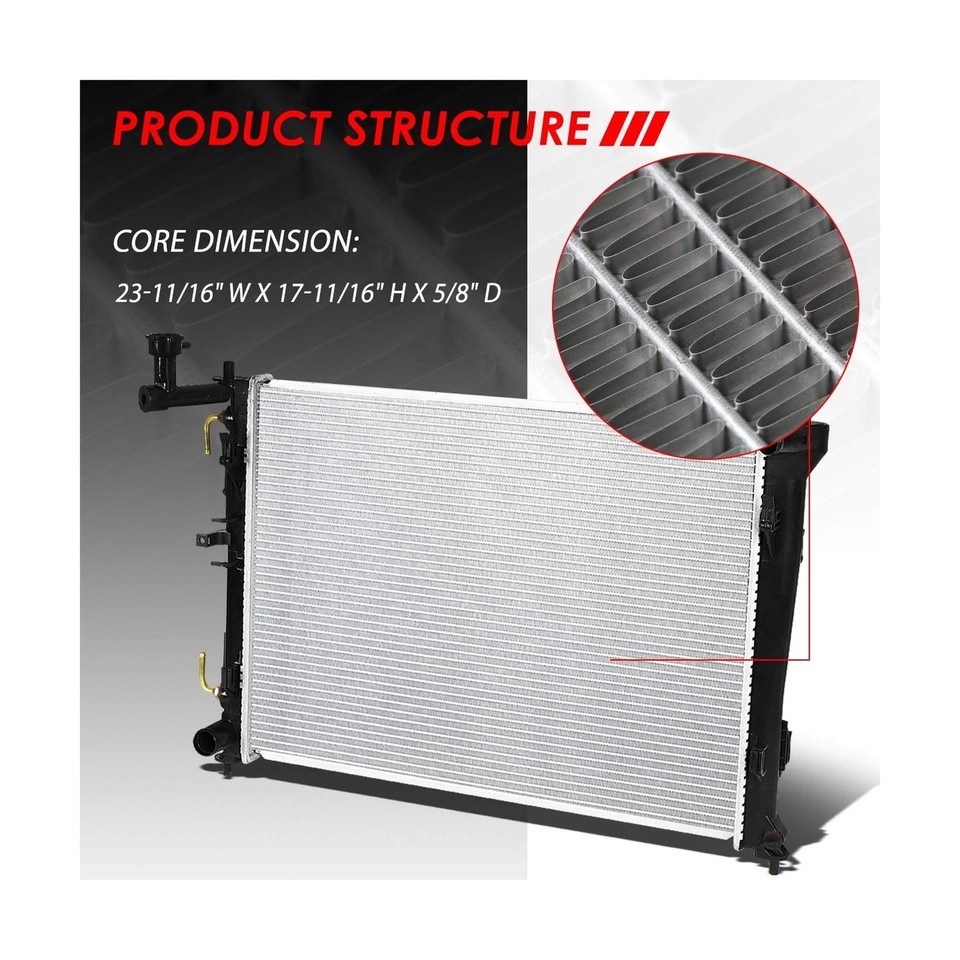 Auto Dynasty Radiator Compatible with 2007-2012 Elantra AT, DPI 2928 ...