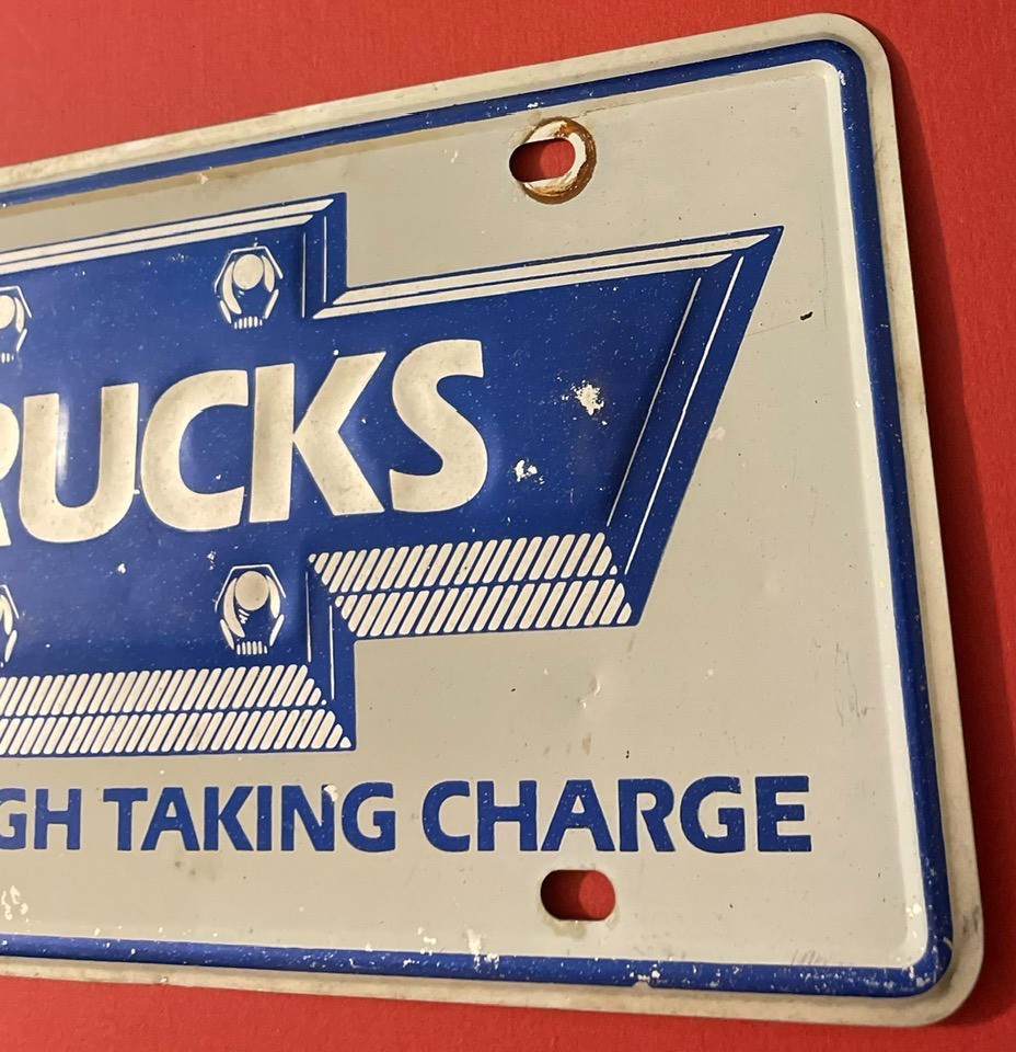 Vintage Chevrolet Trucks Booster License Plate Chevy Tough Taking ...