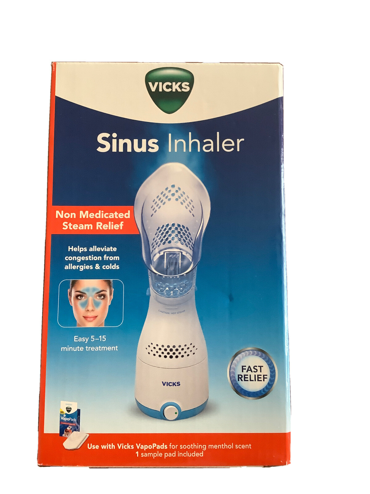 NIB Vicks VIH200V2 Sinus Inhaler Steam Fast Relief | eBay