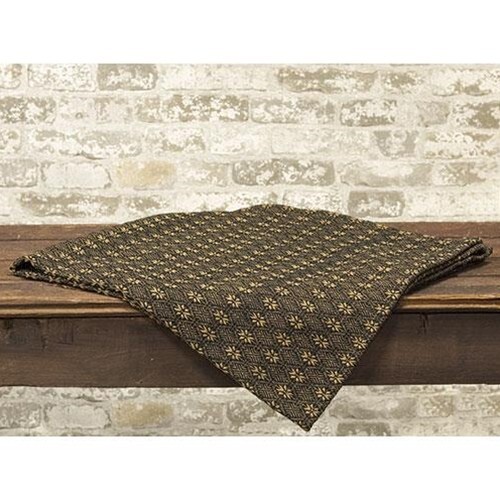 New Primitive BLACK PACKSVILLE ROSE TABLE SQUARE Woven Coverlet ...