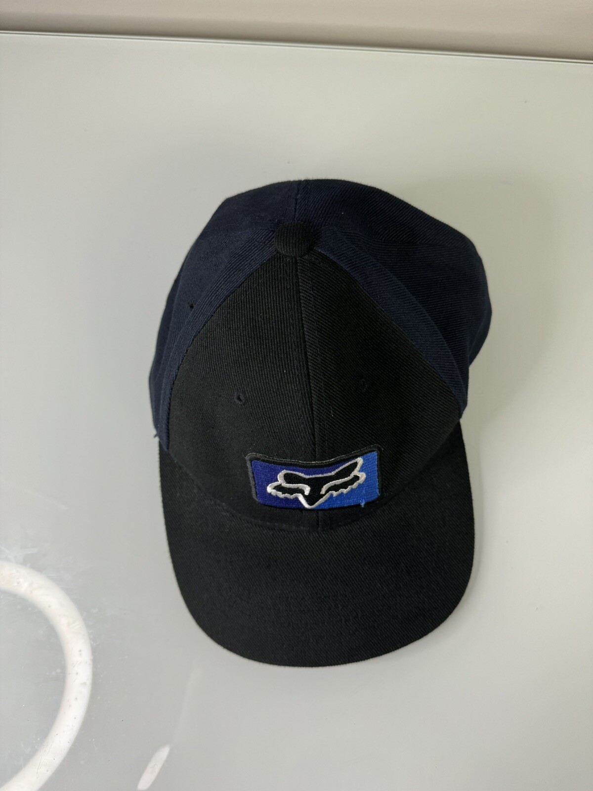 Fox Racing Snapback Hat Cap Black & Blue Motocross MX | eBay