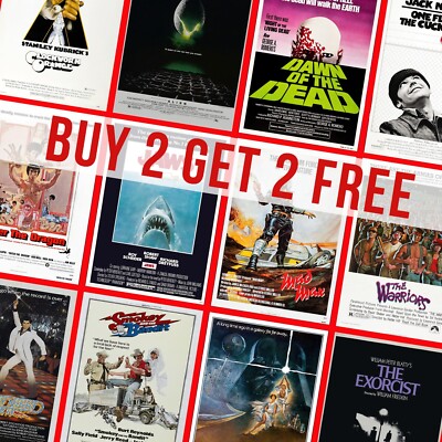 70s Classic Retro Vintage Movie Posters Cinema Film Wall Art Poster A4 ...
