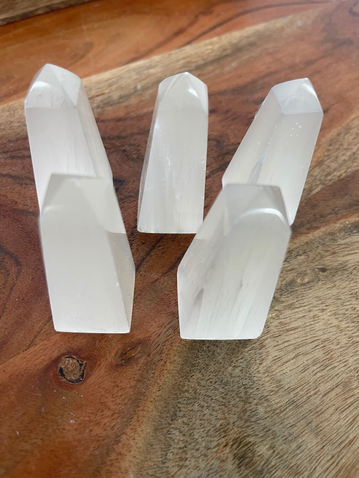 Selenite Obelisk, Selenite Mini Polished Point, Mini Selenite Point, Selenite | eBay