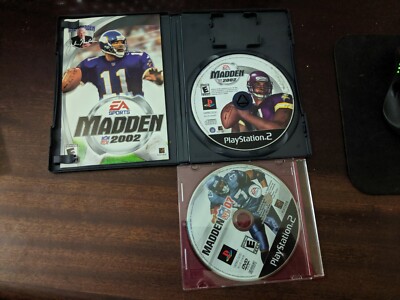 2 PS2 Playstation 2 Games Madden NFL 2002 02 & Madden 07 2007 Football ...