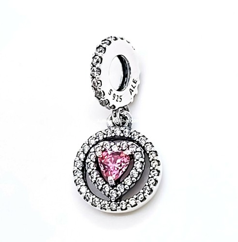 New 100% Authentic PANDORA Sparkling Double Halo Heart Charm Pendant ...
