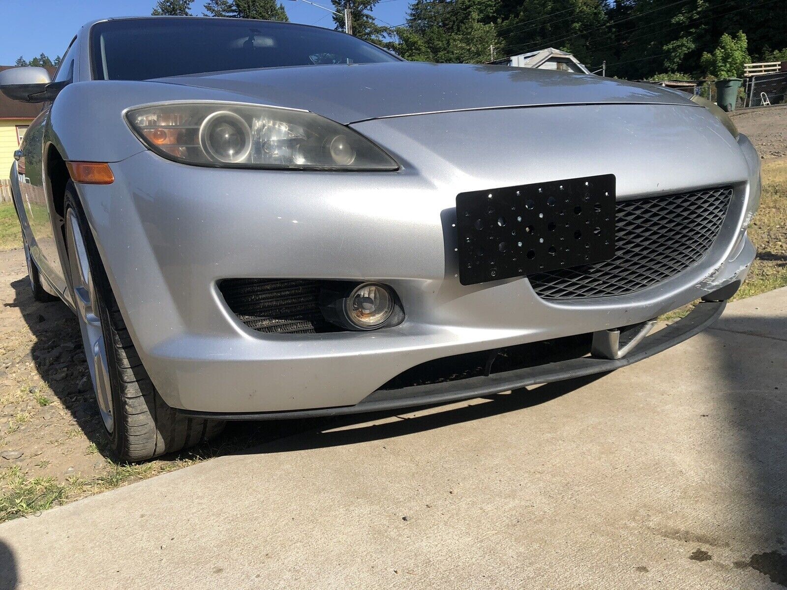 Front Bumper Tow Hook License Plate Mount Bracket For Mazda RX8 RX-8 ...