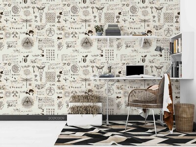 3D Hand Draw Science Wallpaper Wall Mural Removable Self-adhesive ...