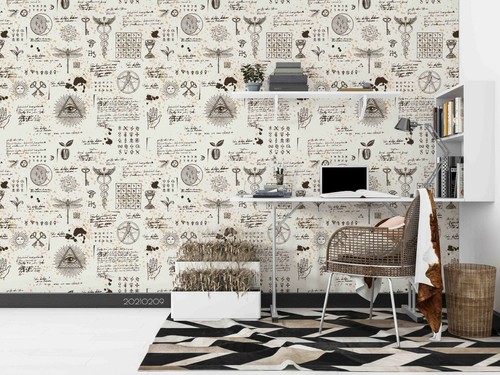 3D Hand Draw Science Wallpaper Wall Mural Removable Self-adhesive ...