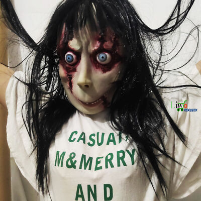 Halloween scary long-haired MOMO mask, Sadako prank props | eBay