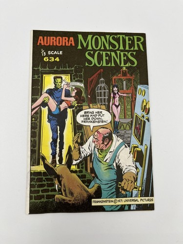 1971 AURORA MONSTER SCENES MODEL KIT INSTRUCTION BOOK 634 GRUESOME ...