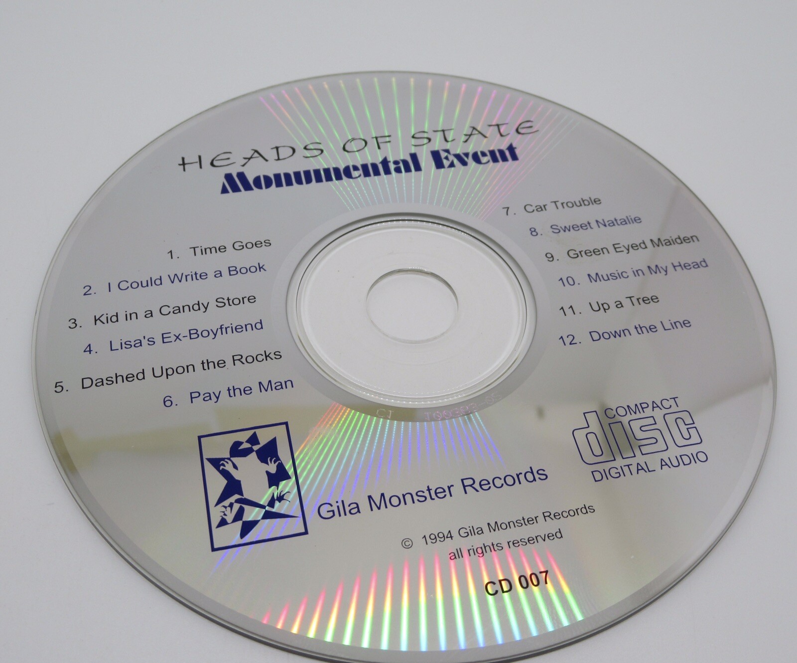 Rod Frias Heads Of State Monumental Event 1994 California Compact Disc ...