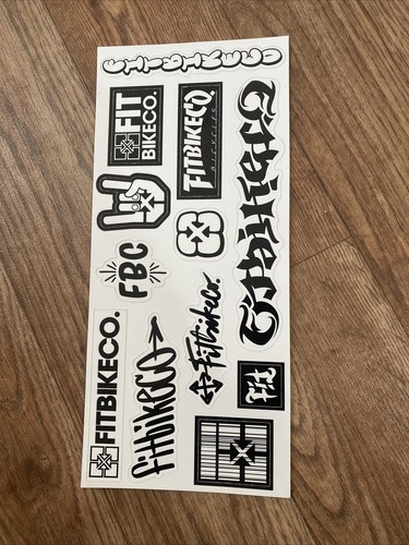 FIT BIKE CO STICKER DECAL SHEET BMX BIKES STICKERS DECALS 4 x 10 decal ...