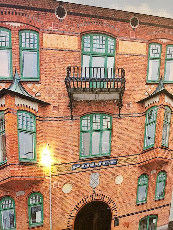 S Scale Scratch Built Police Station #2 Building Front-w/ LED, American ...