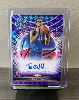 2024-25 Topps Chrome Nikola Topic RC AUTO Purple Geometric Refractor ...
