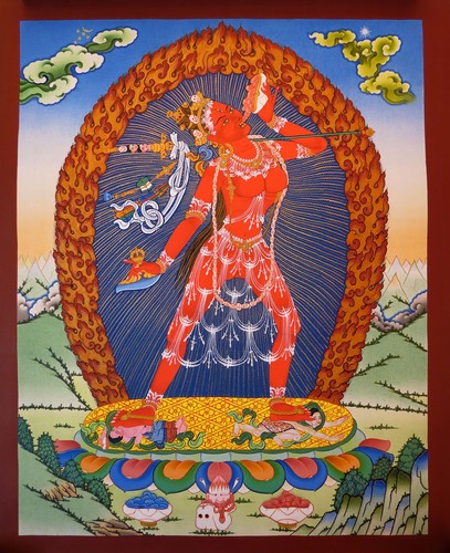 Tibetan Buddhism Goddess Khadga Jogini Vajra Yogini Dakini Gold ...