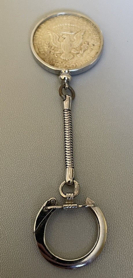 1964 John F. Kennedy JFK USA Half Dollar Key Chain - 90% Silver | eBay