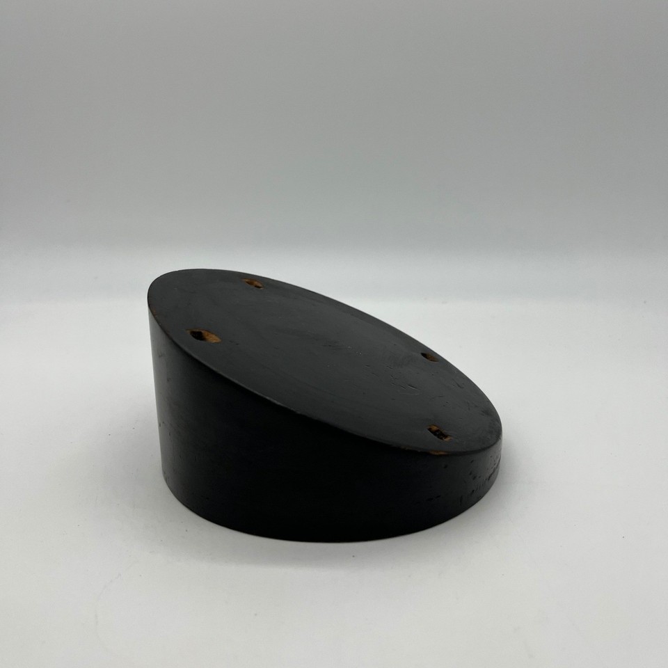 Vintage Modernist Sculpture Stand Round Angled Wood Base Display | eBay