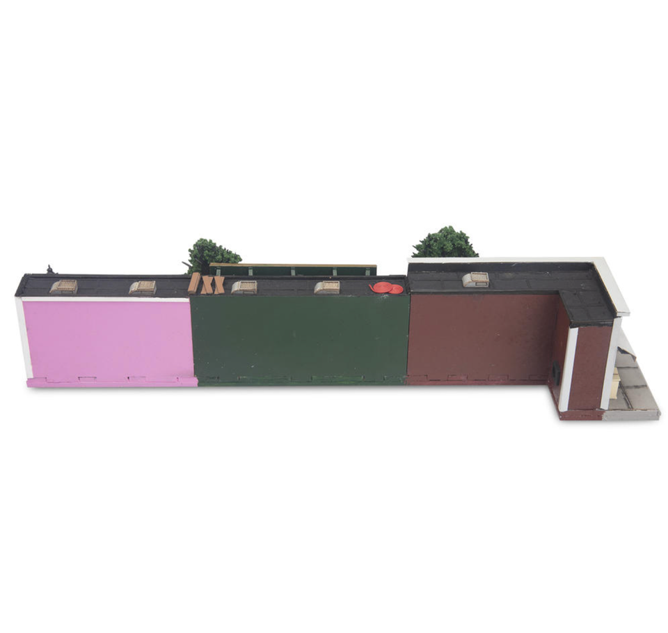 HO Scale Main Street Block Small Town Retail Store Buildings w Figures ...