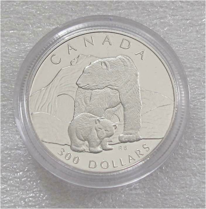 1990 Canada 9995 Platinum Coin Proof Set Polar Bear $300-$150-$75-$30 ...