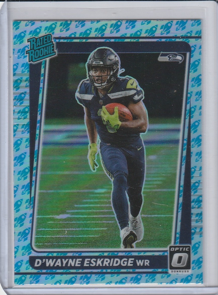 D'WATNE ESKRIDGE 2021 Donruss Optic Blue Rocket SEAHAWKS | eBay