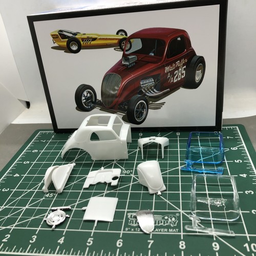 FOB AMT Fiat Topolino Drag Race Altered Hard BODY Slot Car? 1:25 LBR ...