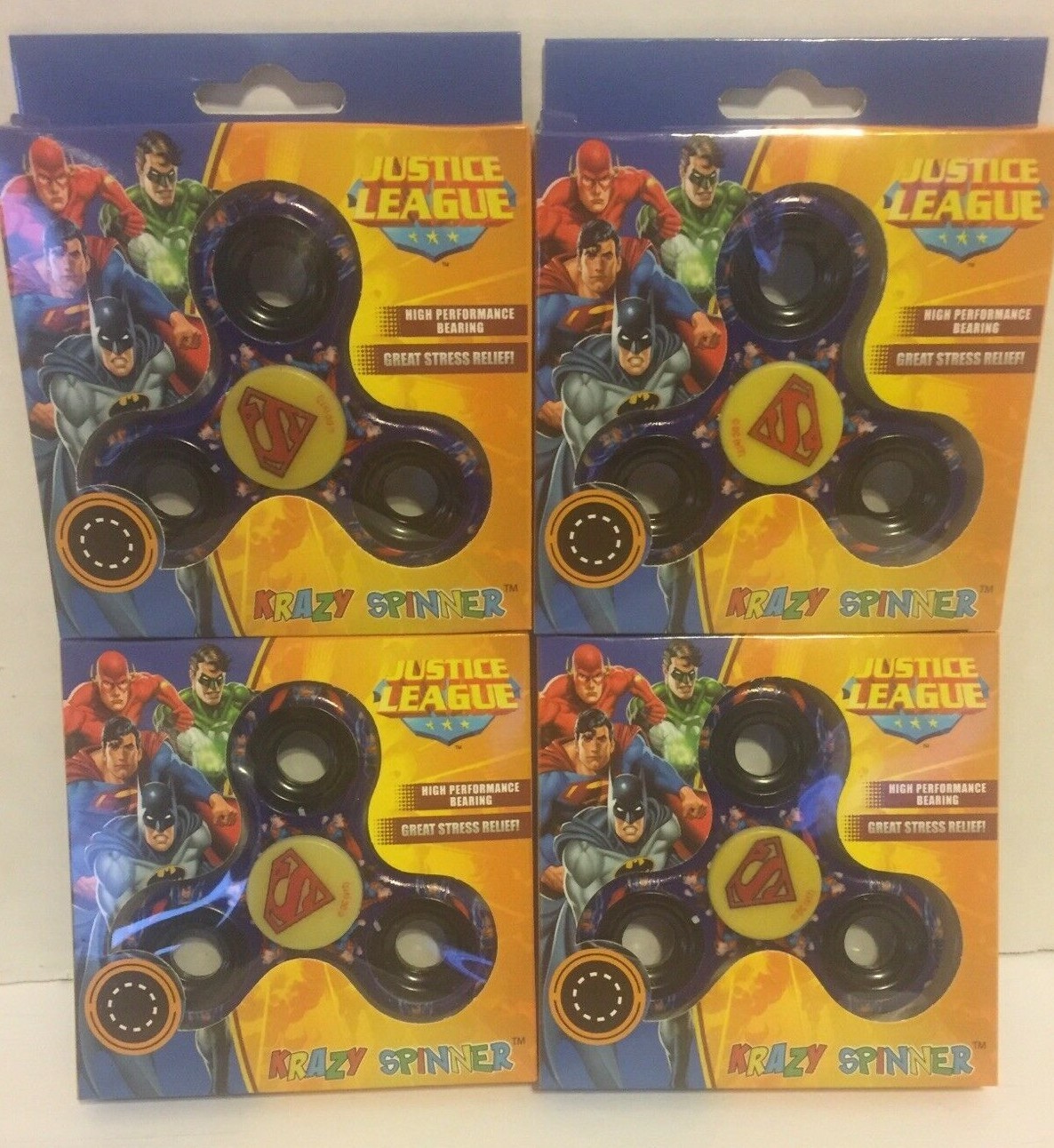 Superman Fidget Spinner Justice League Krazy Spinners lot of 4 WOW ...
