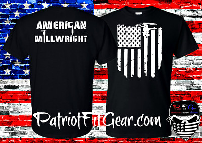 t shirt,American Millwright,Flag,Millwright,Calpers,Milling,Custom t ...