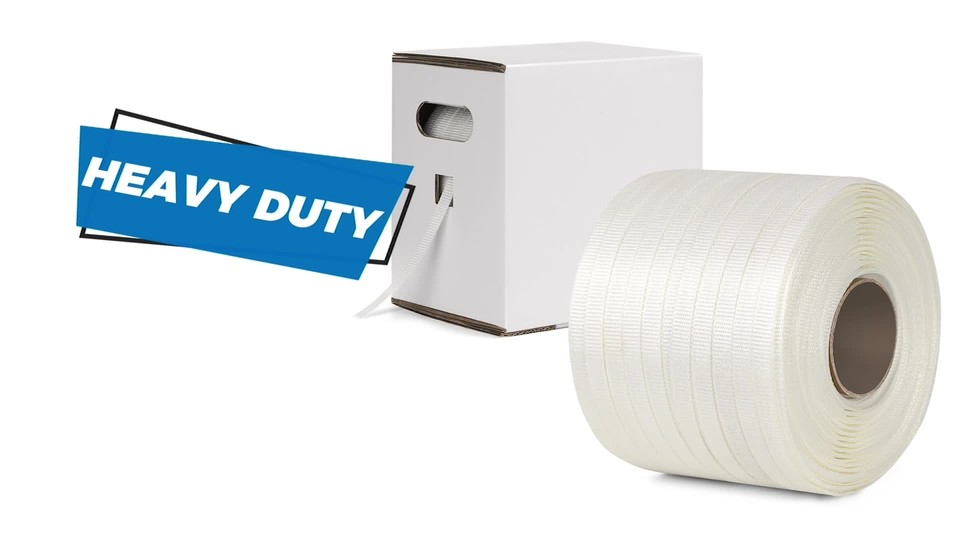 Heavy Duty 1000ft x ½’’ Standard Woven Strapping Roll - Banding ...