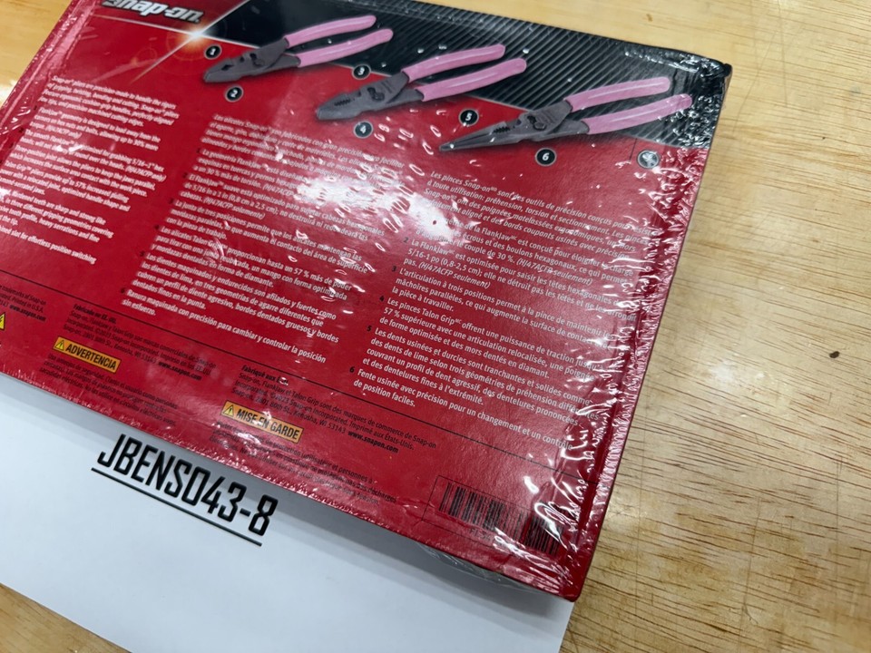 Snap-on Tools USA NEW PINK 3pc Soft Grip Slip Joint Pliers Lot Set ...