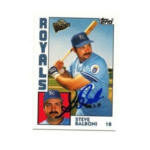 Steve Balboni autograph signed 2003 Topps baseball card Kansas City ...