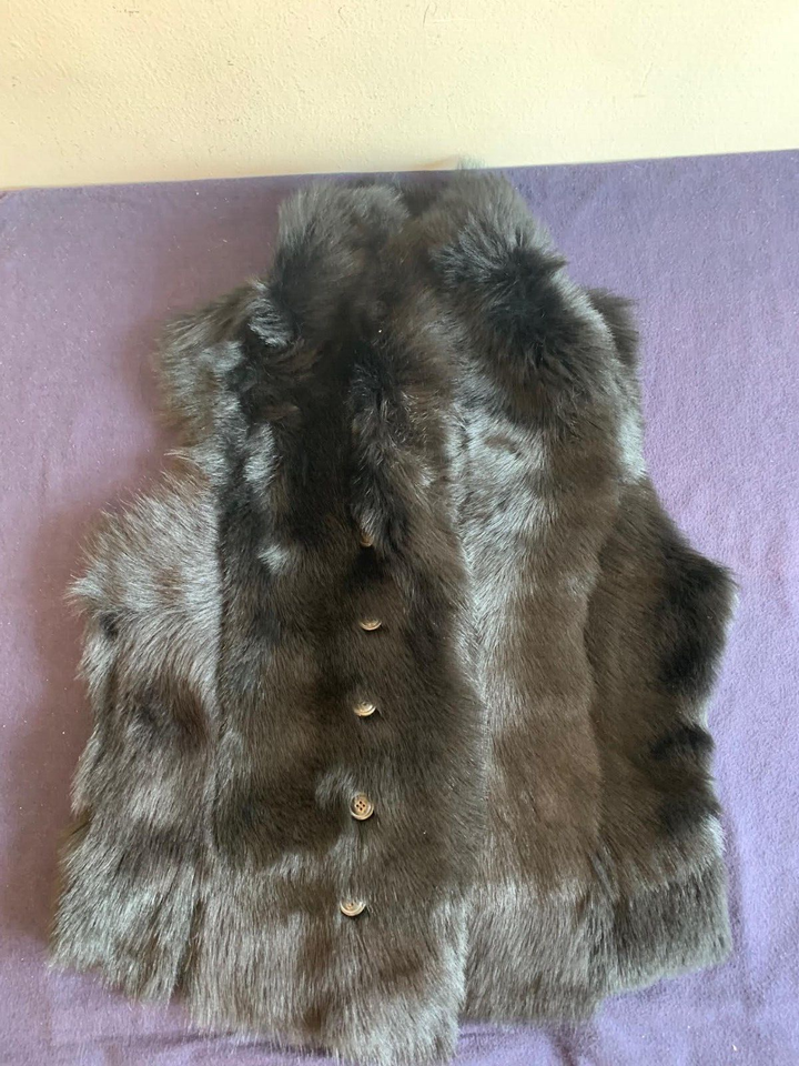$995 UGGS SHEARLING/FUR VEST/JACKET RENEE TOSCANA SLEEVELESS M BLACK ...