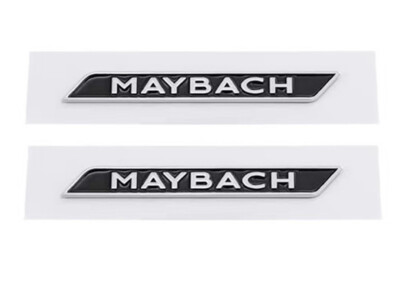 2Pcs Black Chrome Maybach Letters Fender Sticker Emblem Badge for ...