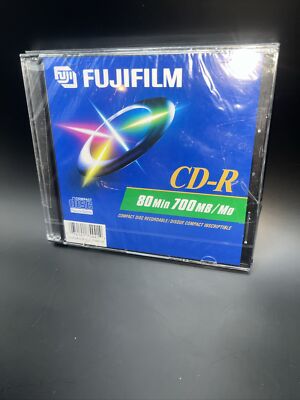Sealed FUJIFILM Blank CD-R All Purpose 2 Pack Jewel Case - 80 min ...