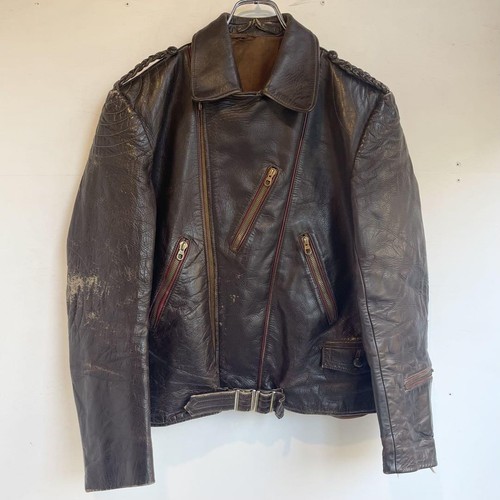 50S German Made Motorcycle Leather Jacket Euro Vintage Clothing | eBay
