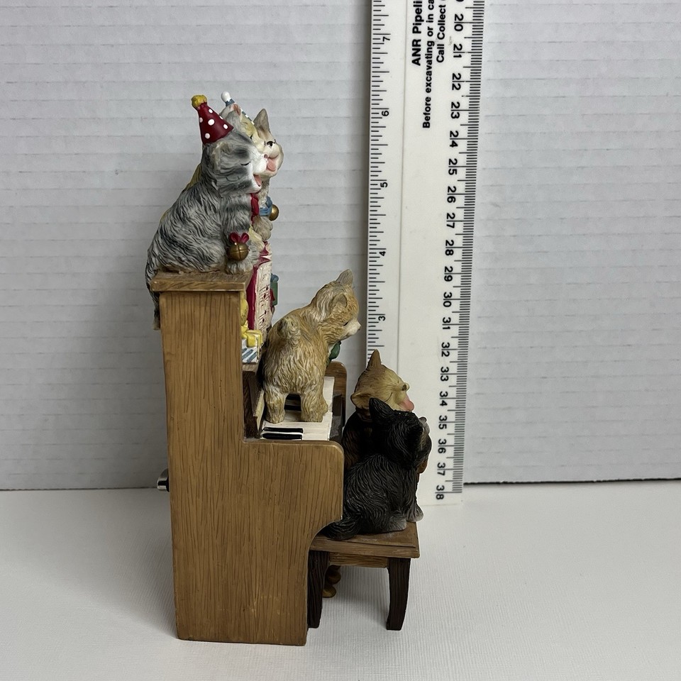 Vintage San Francisco Music Box Kittens Cats at Piano Plays Happy ...
