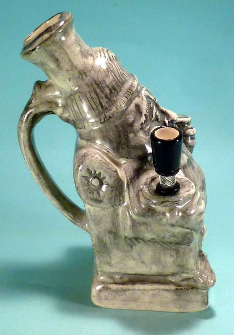 Vintage Couch Potato Black-n-White Ceramic Tobacco Bong Waterpipe Rumph ...