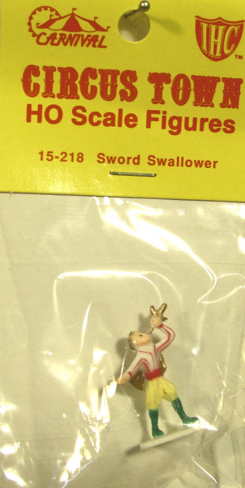 IHC HO 2 Carnival Circus Figures Sword Swallower & Trick Bear on Ball ...