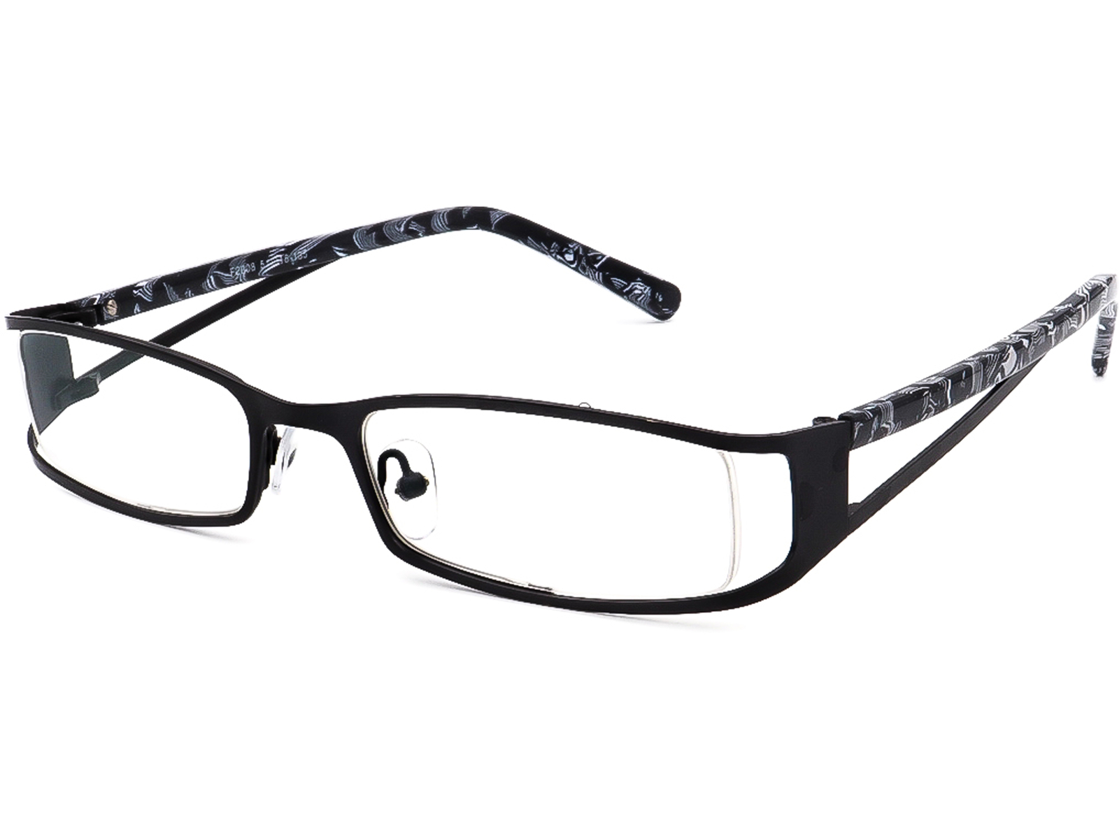 First Eyeglasses F2008 COL 19 Black/Marble Rectangular Frame 51[]18 135 ...